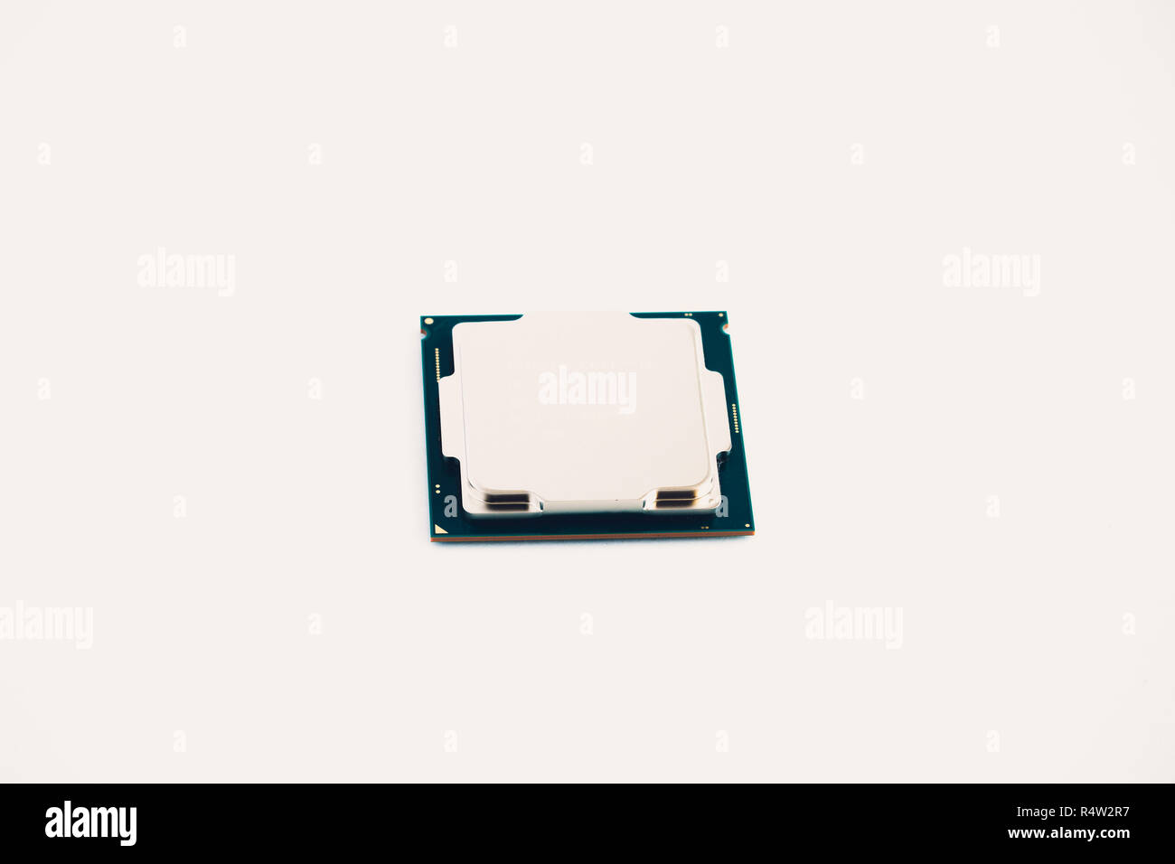 Computer engineering Microprocessor processor isolated on white ...