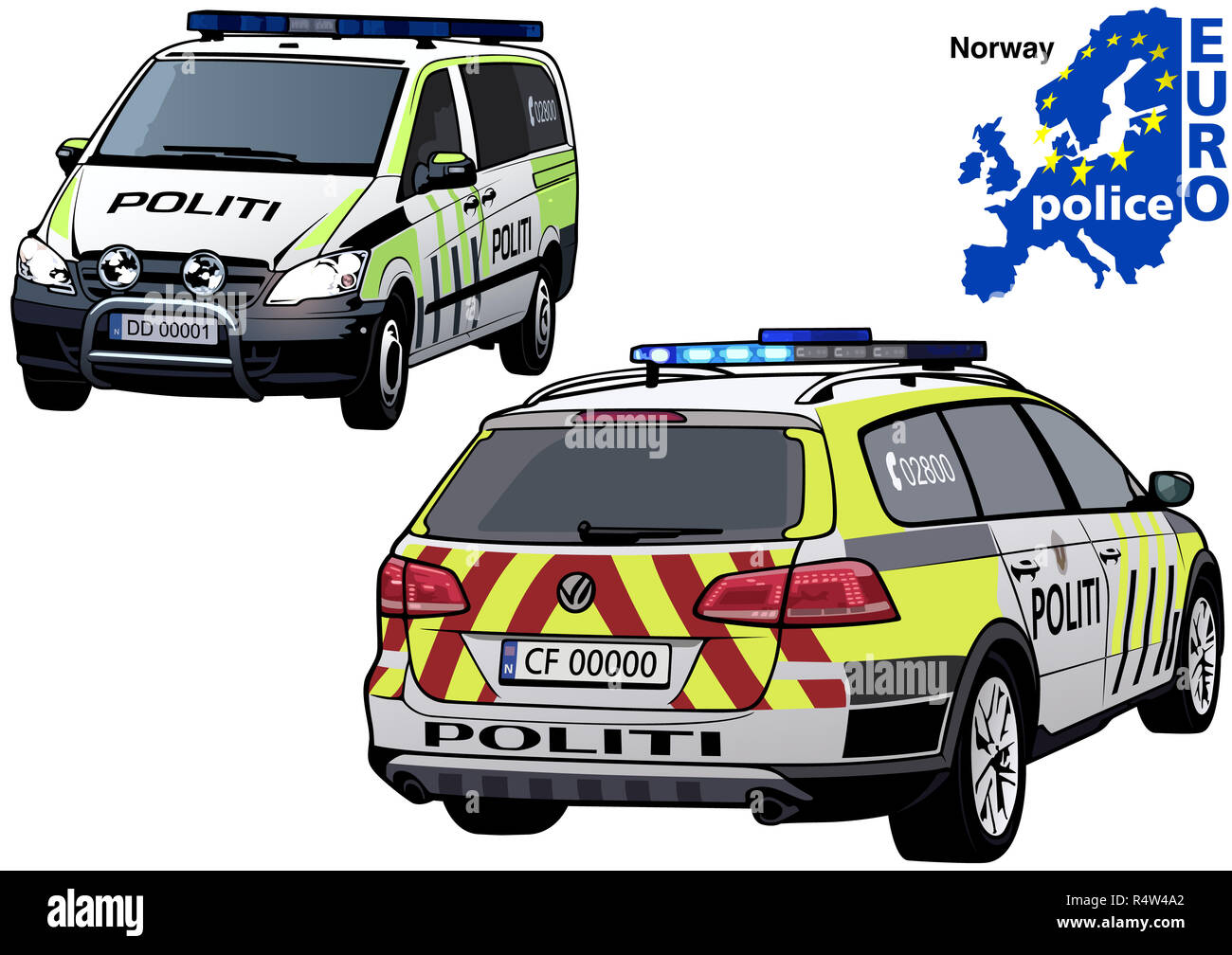 Norway Police Car Stock Photo - Alamy