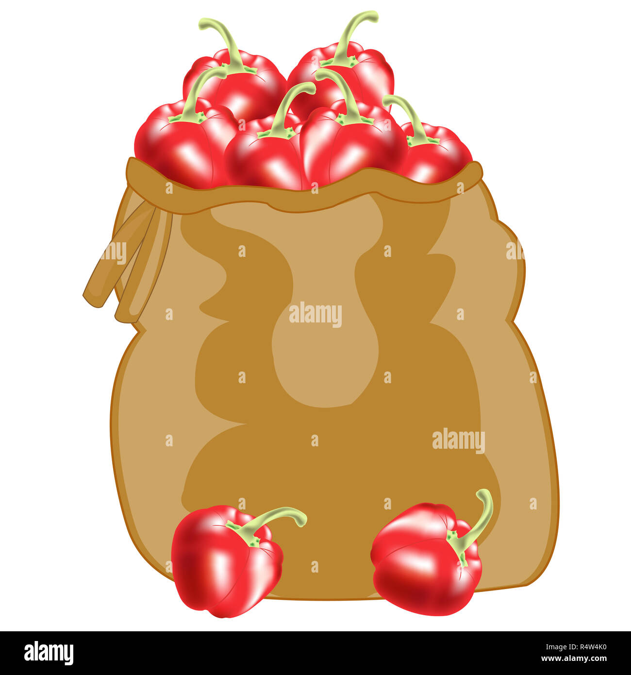 Red pepper in bag Stock Photo - Alamy