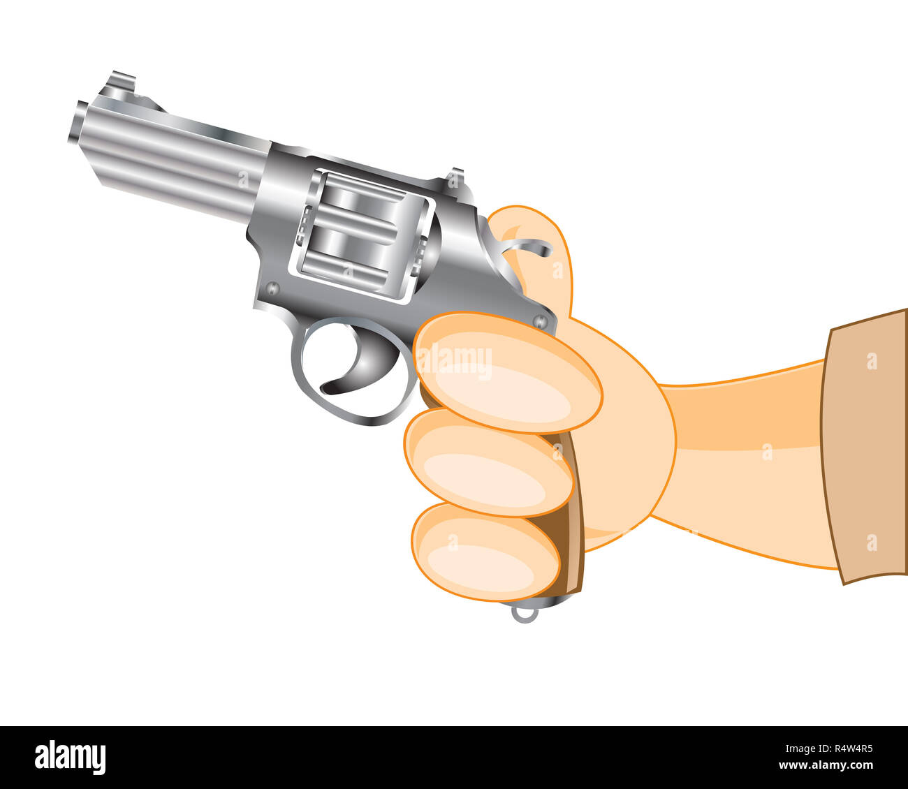 Hand with revolver Stock Photo - Alamy