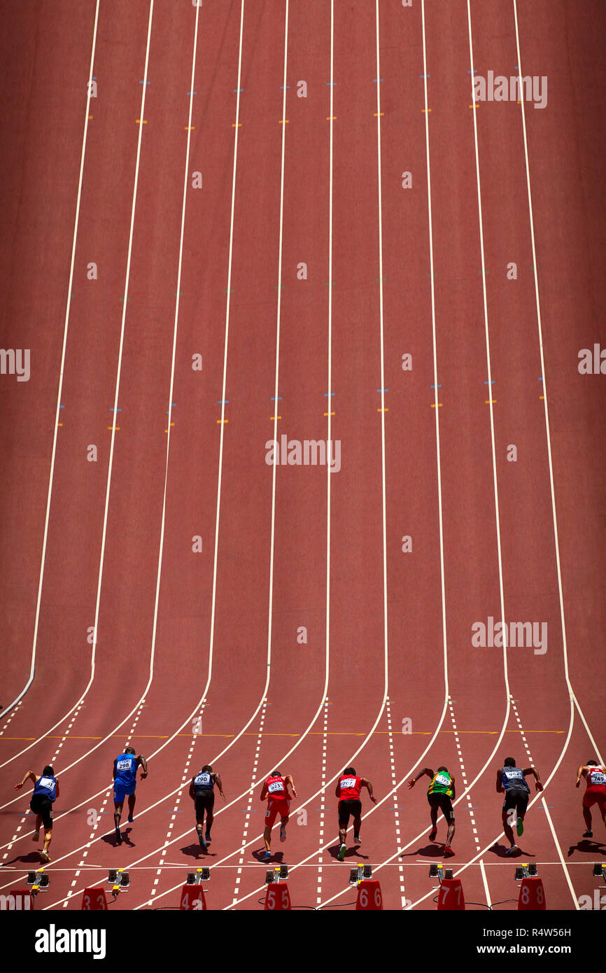 A track and field athletes in the competition Stock Photo - Alamy
