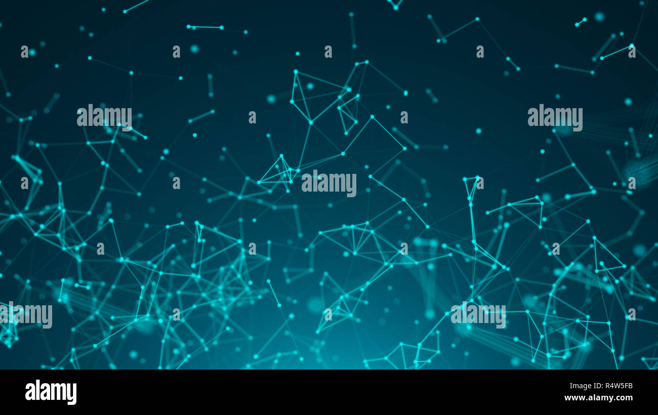Abstract background with connected dots. Technology concept Stock Photo ...