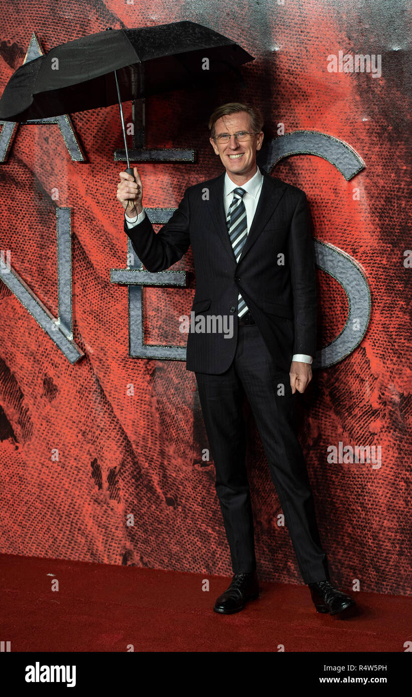 Philip Reeve seen attending the World Premiere of 'Mortal Engines' at ...