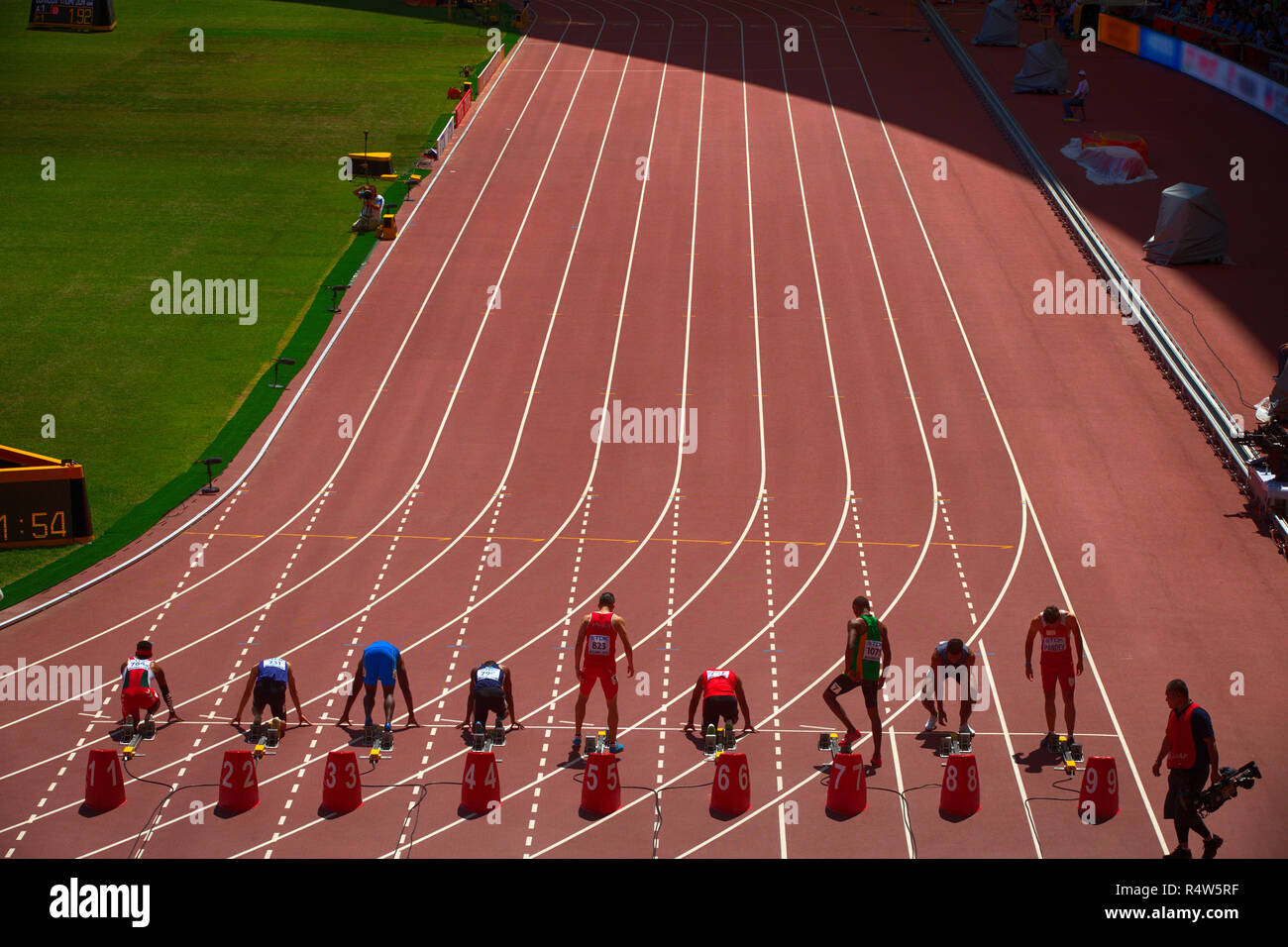 A track and field athletes in the competition Stock Photo - Alamy