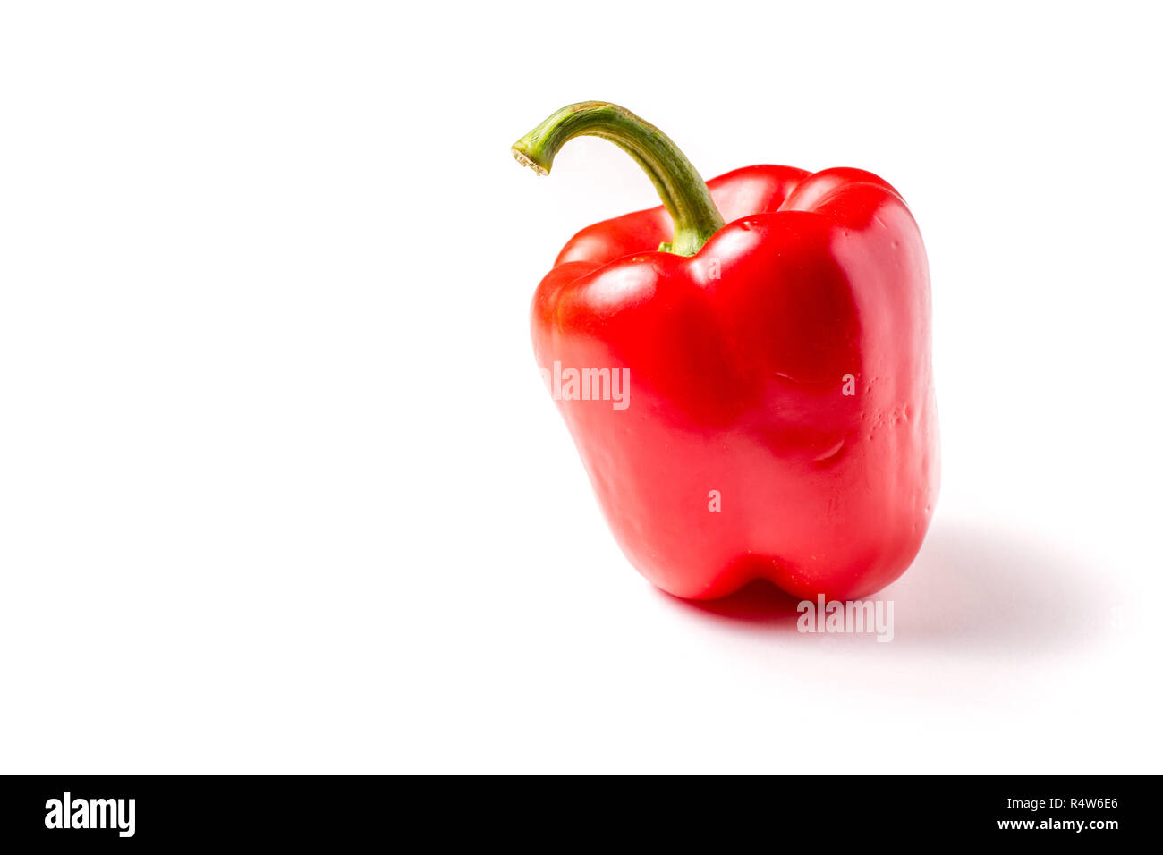 Red organic snack pepper, bellpepper isolated on white background Stock ...