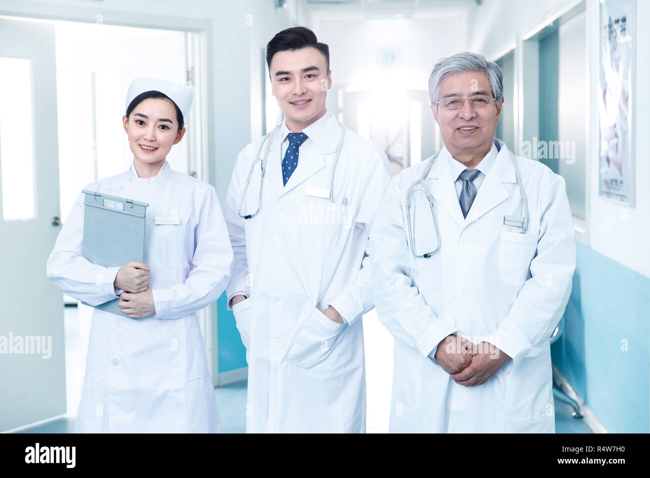Medical workers in the hospital corridor Stock Photo - Alamy