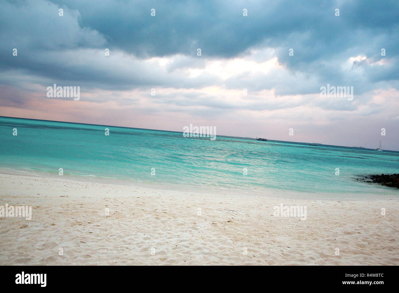 The maldives sea view Stock Photo - Alamy