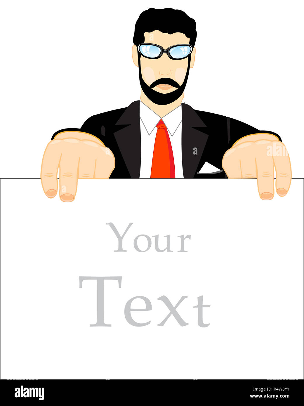 Man with poster Stock Photo - Alamy