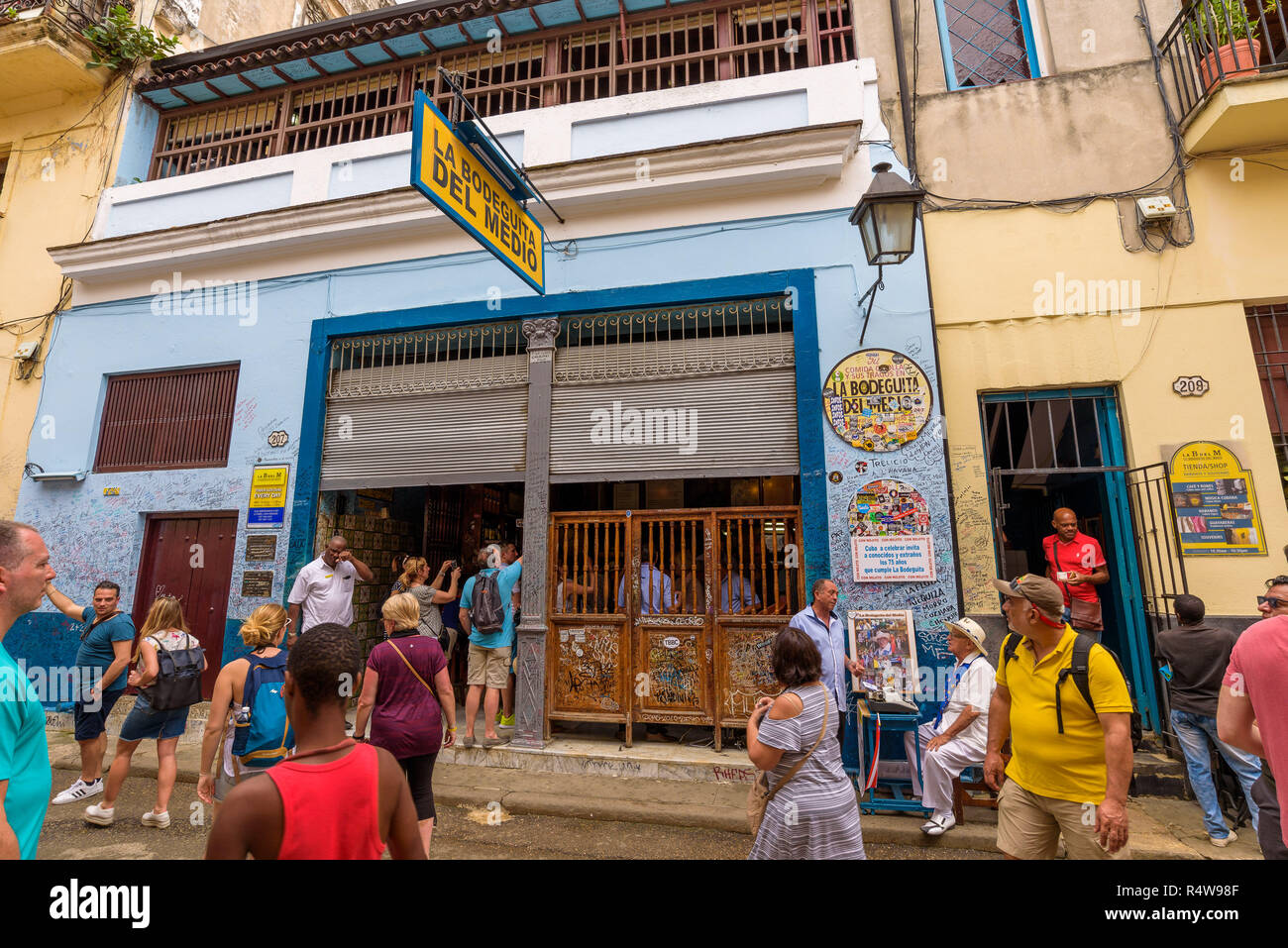 Havana, Cuba, - February 2018. La Bodeguita del Medio, birthplace of ...