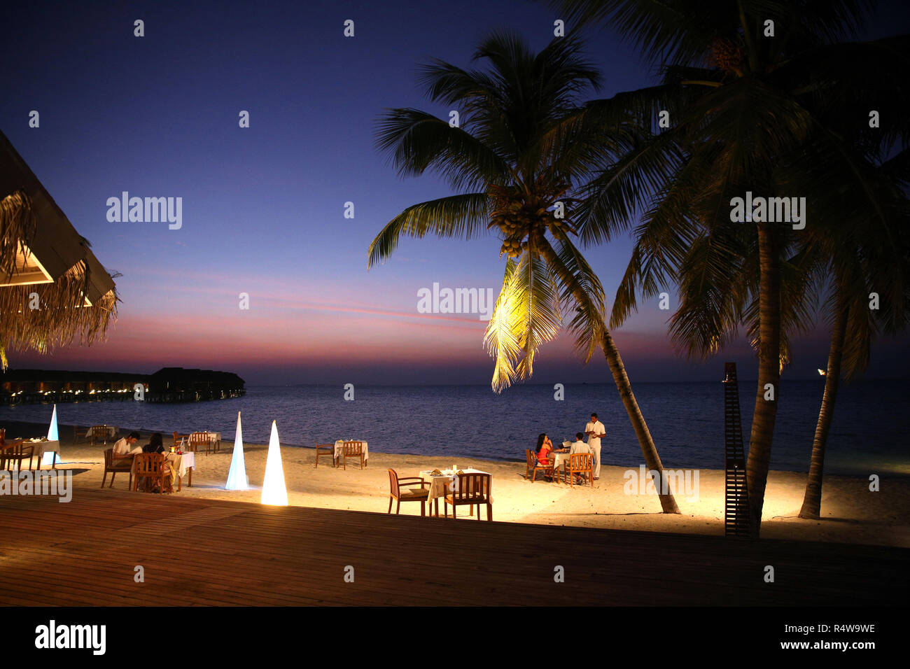 The maldives at night Stock Photo - Alamy