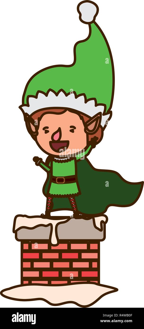 elf with fireplace avatar character Stock Vector Image & Art - Alamy