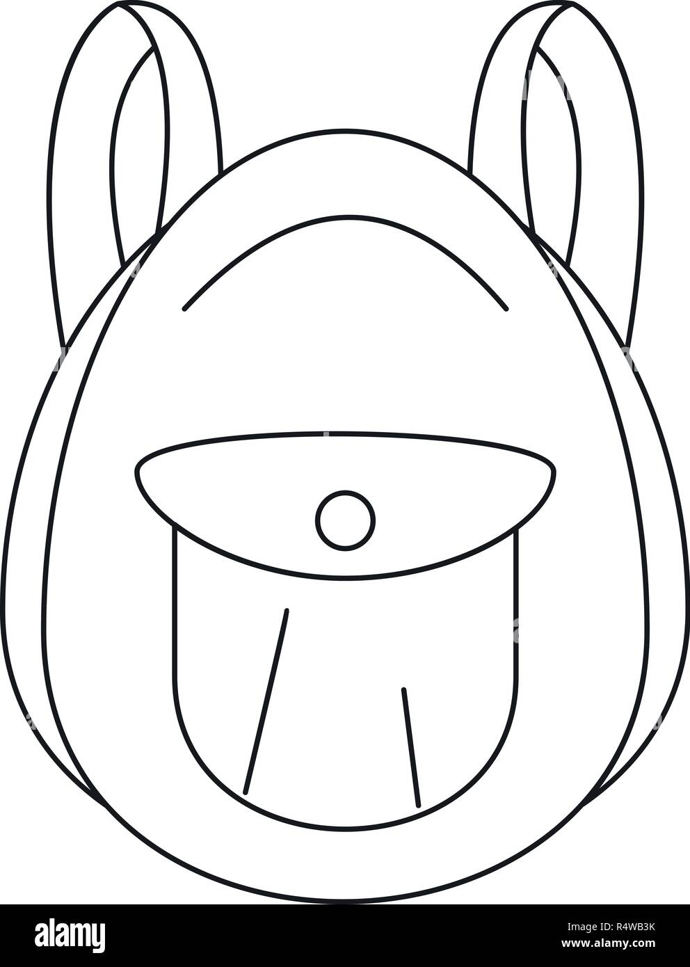 Tourist backpack icon. Outline tourist backpack vector icon for web ...