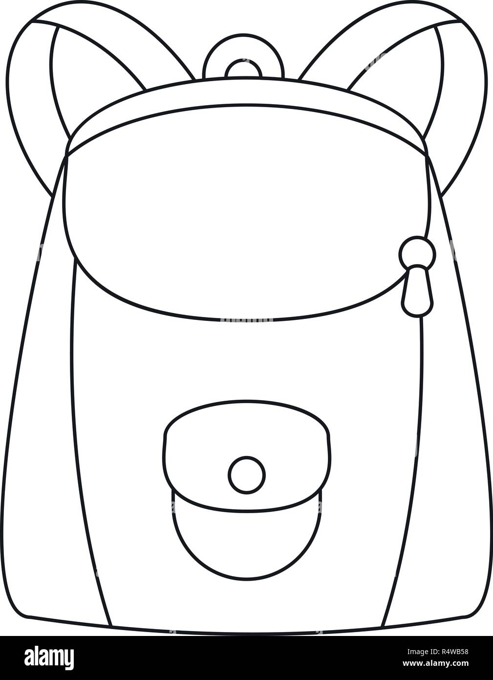 Modern backpack icon. Outline modern backpack vector icon for web ...