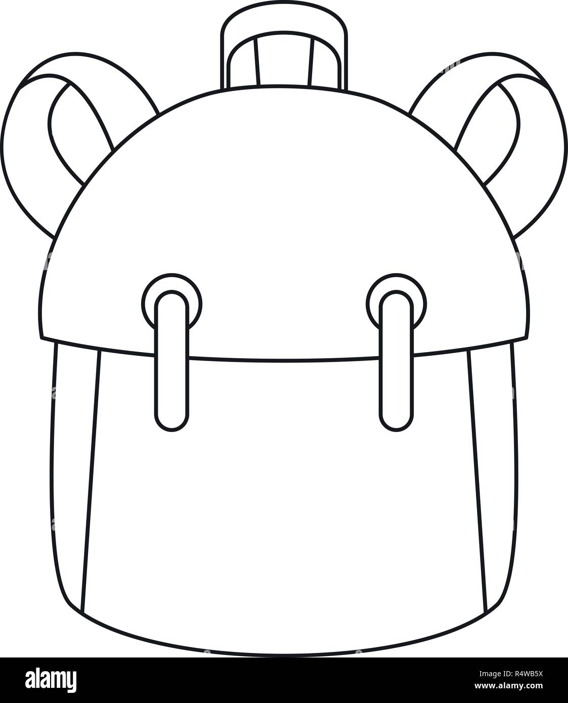 Kid backpack icon. Outline kid backpack vector icon for web design ...