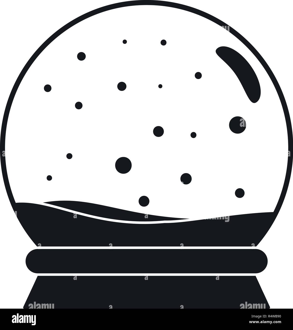 Snow glass ball icon. Simple illustration of snow glass ball vector ...