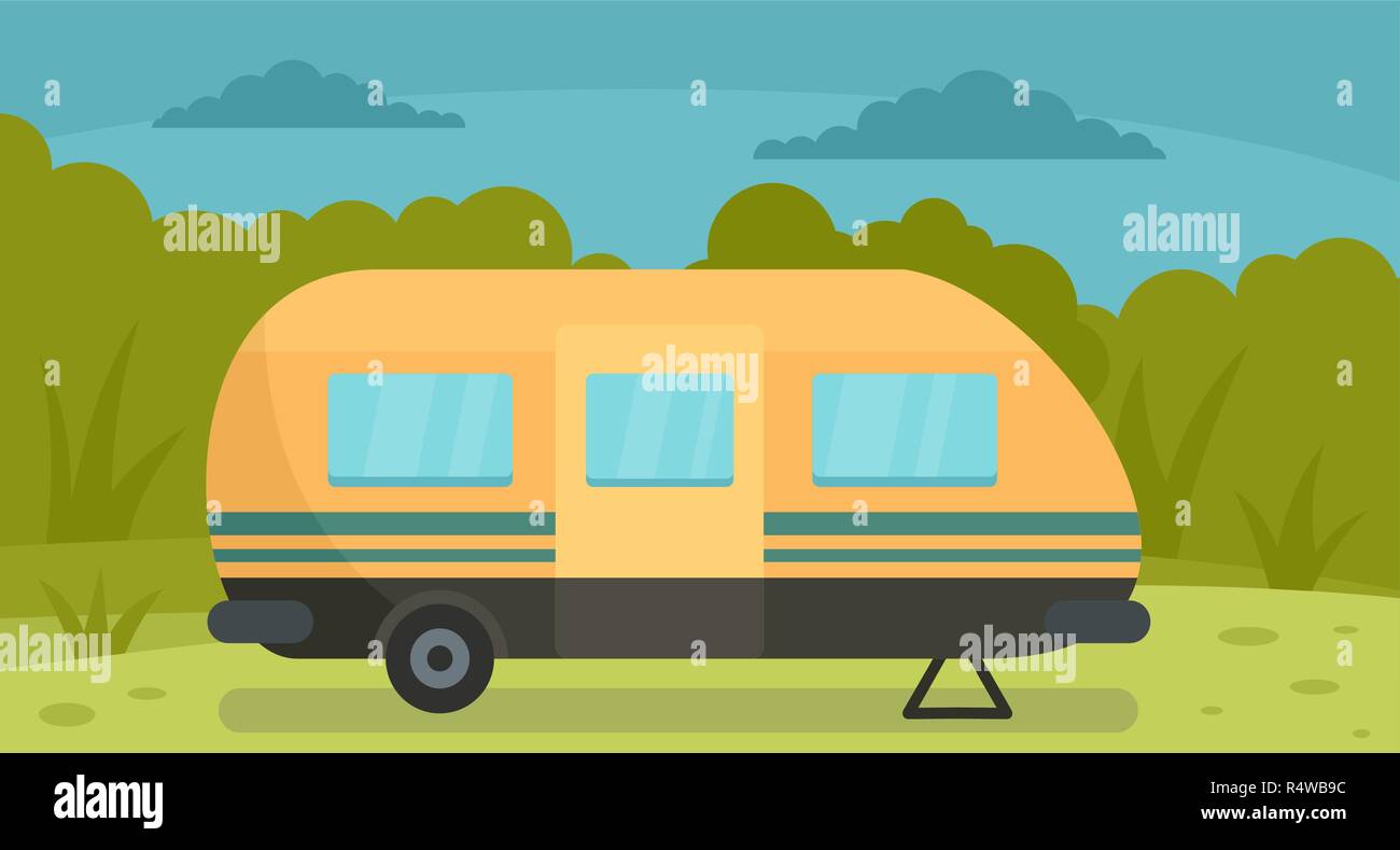 Travel trail background. Flat illustration of travel trail vector ...
