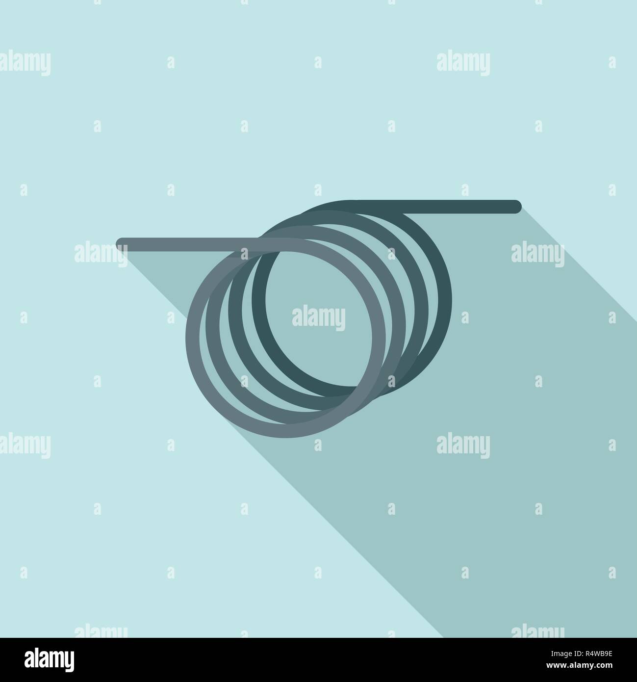 Spiral cable icon. Flat illustration of spiral cable vector icon for ...