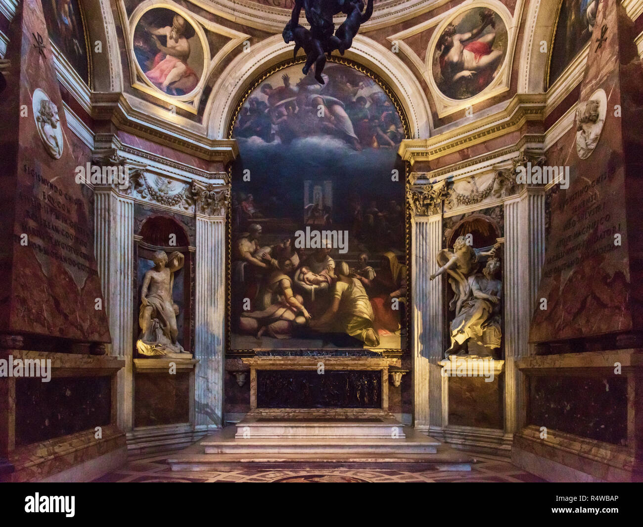 Chigi Chapel, Santa Maria del Popolo, Rome, Italy Stock Photo - Alamy