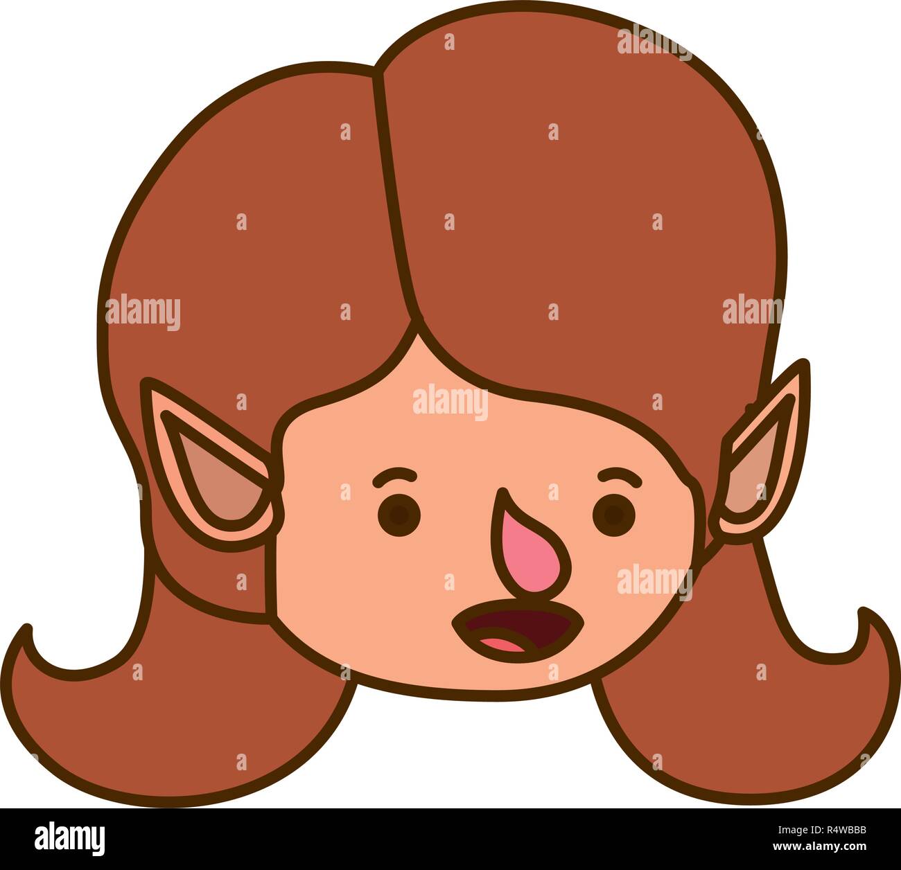 elf woman head avatar character Stock Vector Image & Art - Alamy