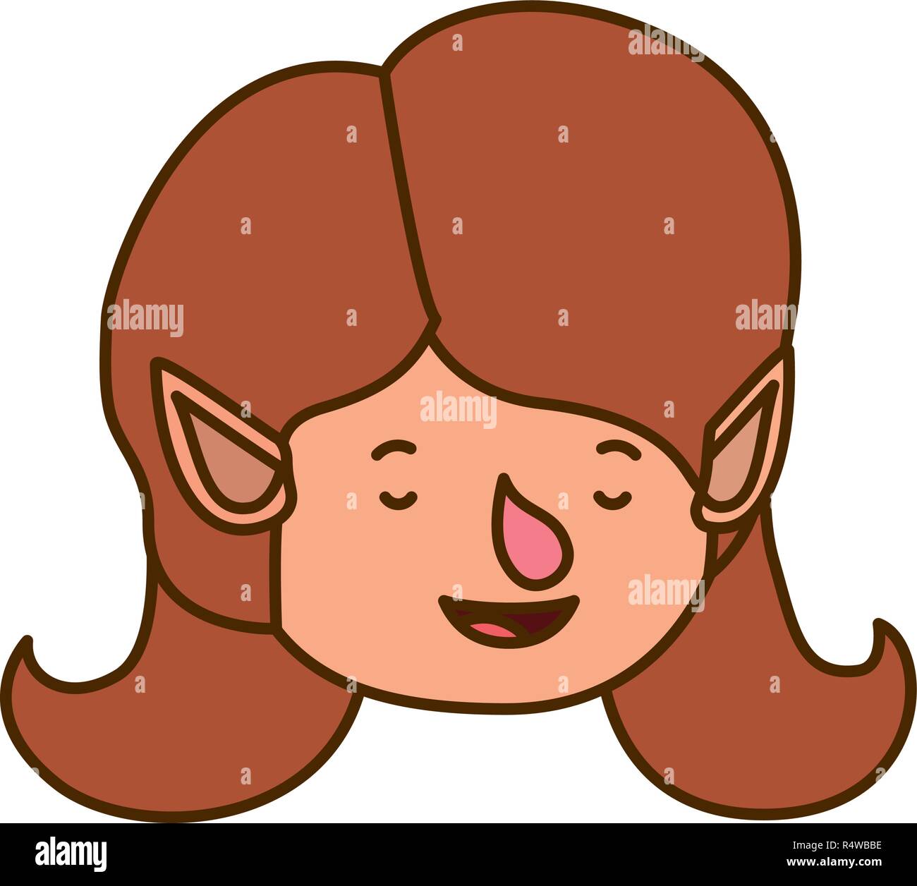 elf woman head avatar character Stock Vector Image & Art - Alamy
