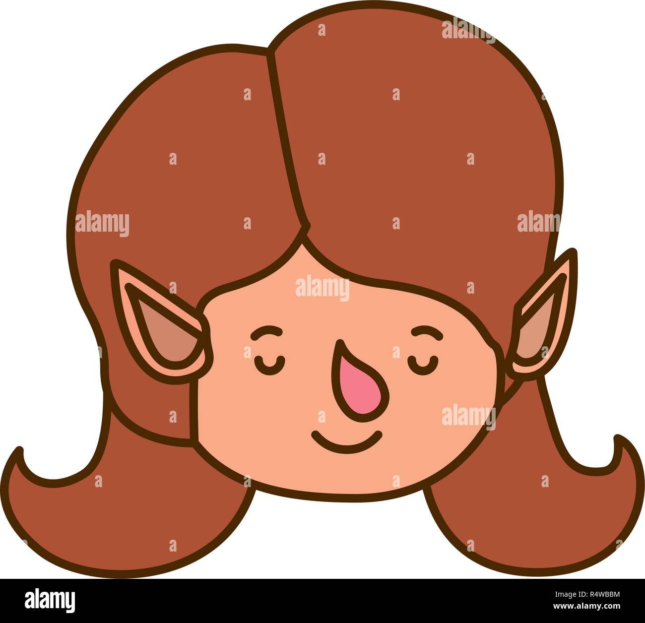 elf woman head avatar character Stock Vector Image & Art - Alamy