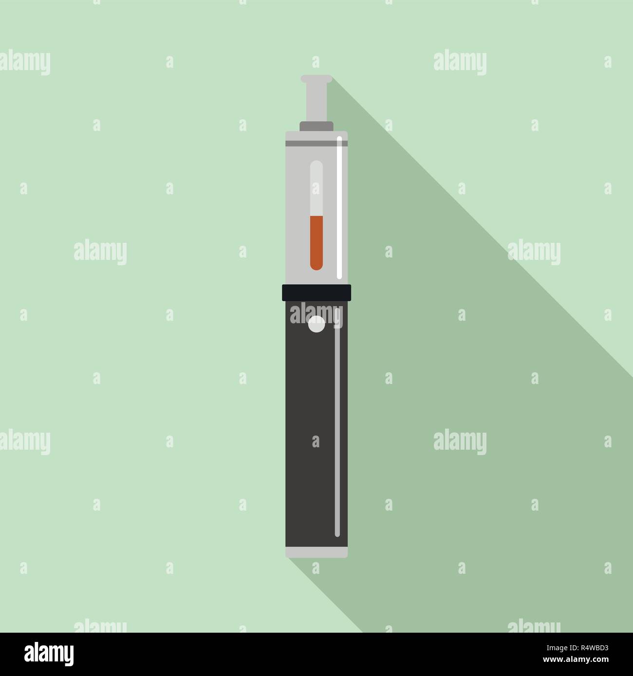 Steel vape pen icon. Flat illustration of steel vape pen vector icon ...