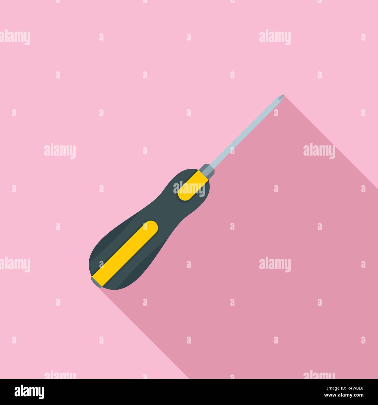 Screwdriver icon. Flat illustration of screwdriver vector icon for web ...