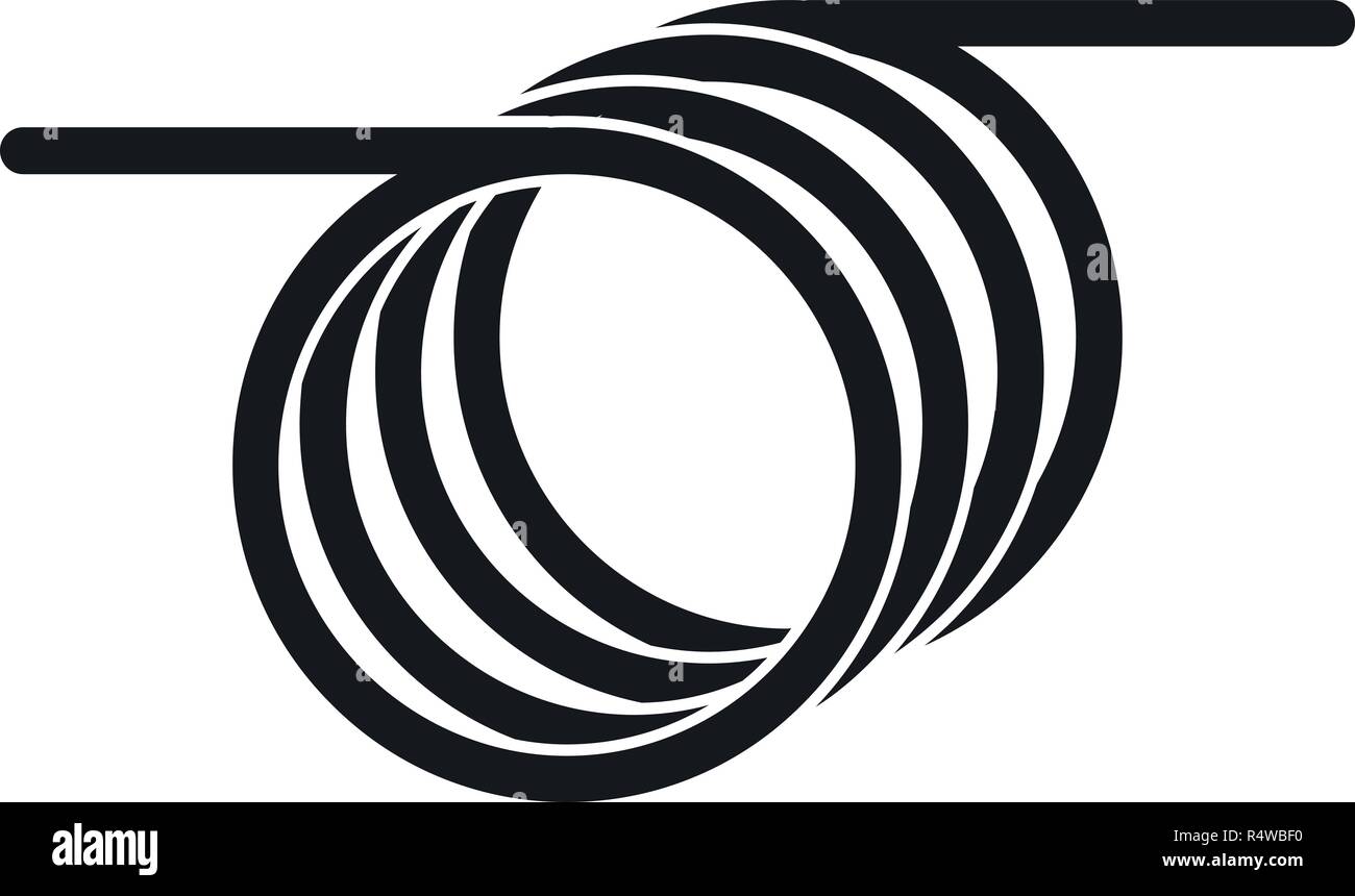 Spiral cable icon. Simple illustration of spiral cable vector icon for ...