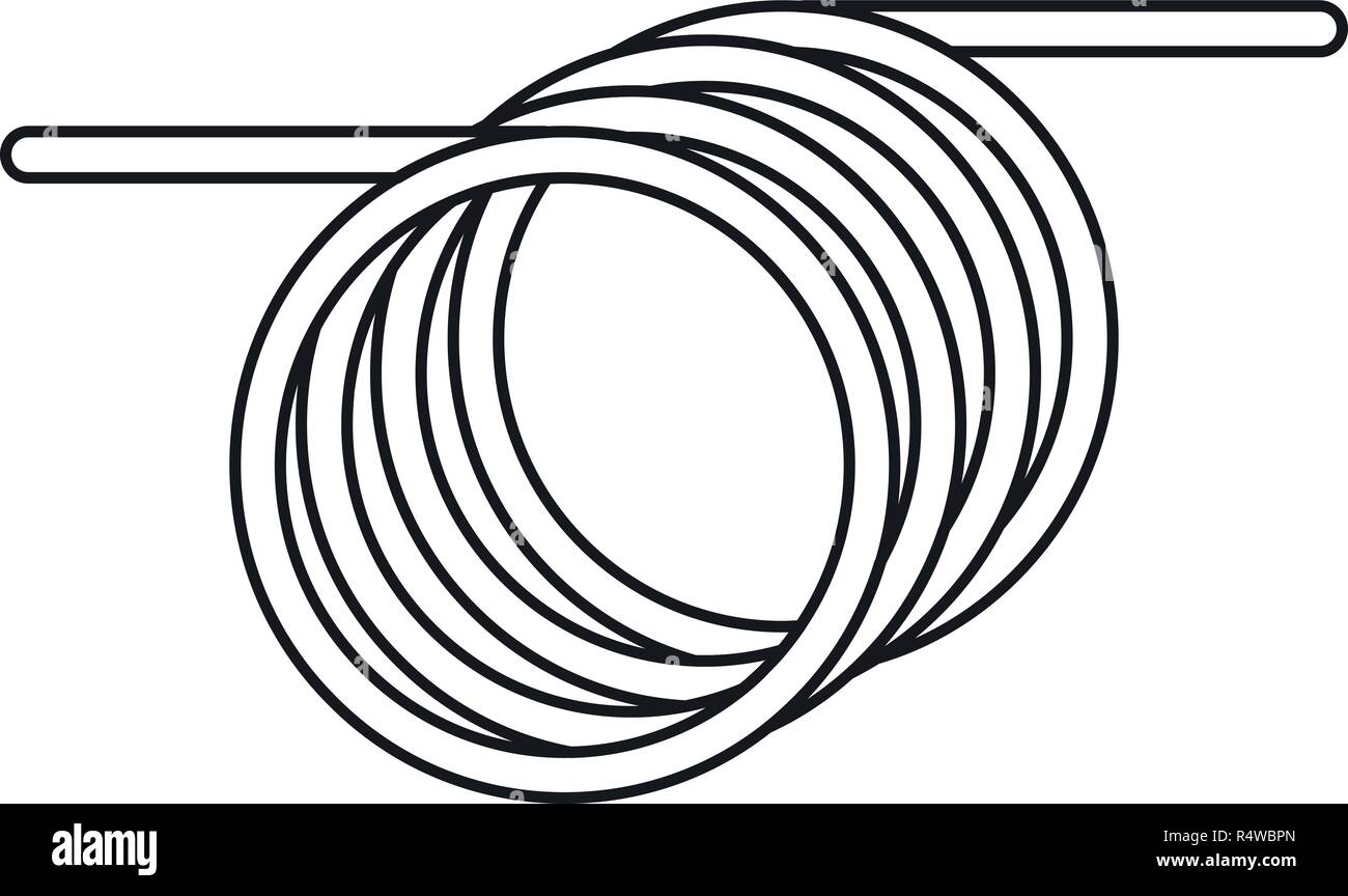 Spiral cable icon. Outline spiral cable vector icon for web design ...