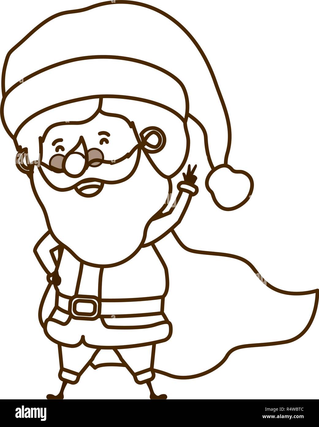 Cute santa claus jump Stock Vector Images - Alamy