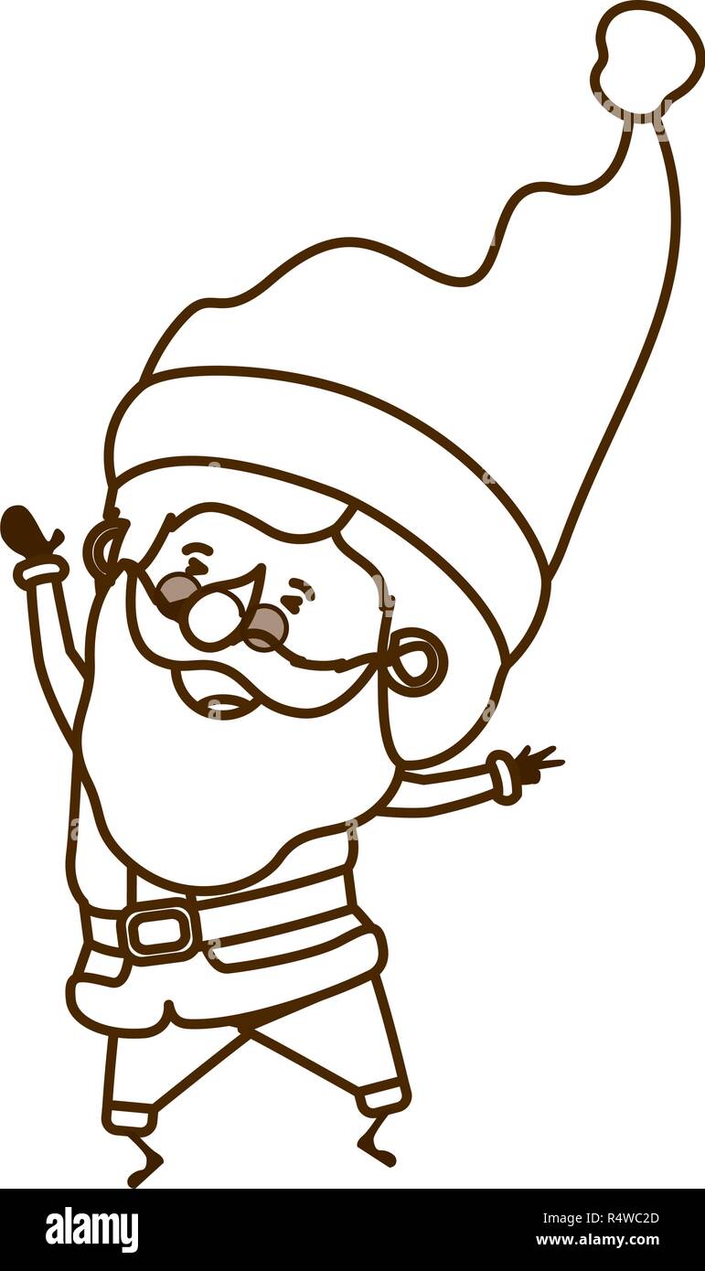 Cute santa claus jump Stock Vector Images - Alamy