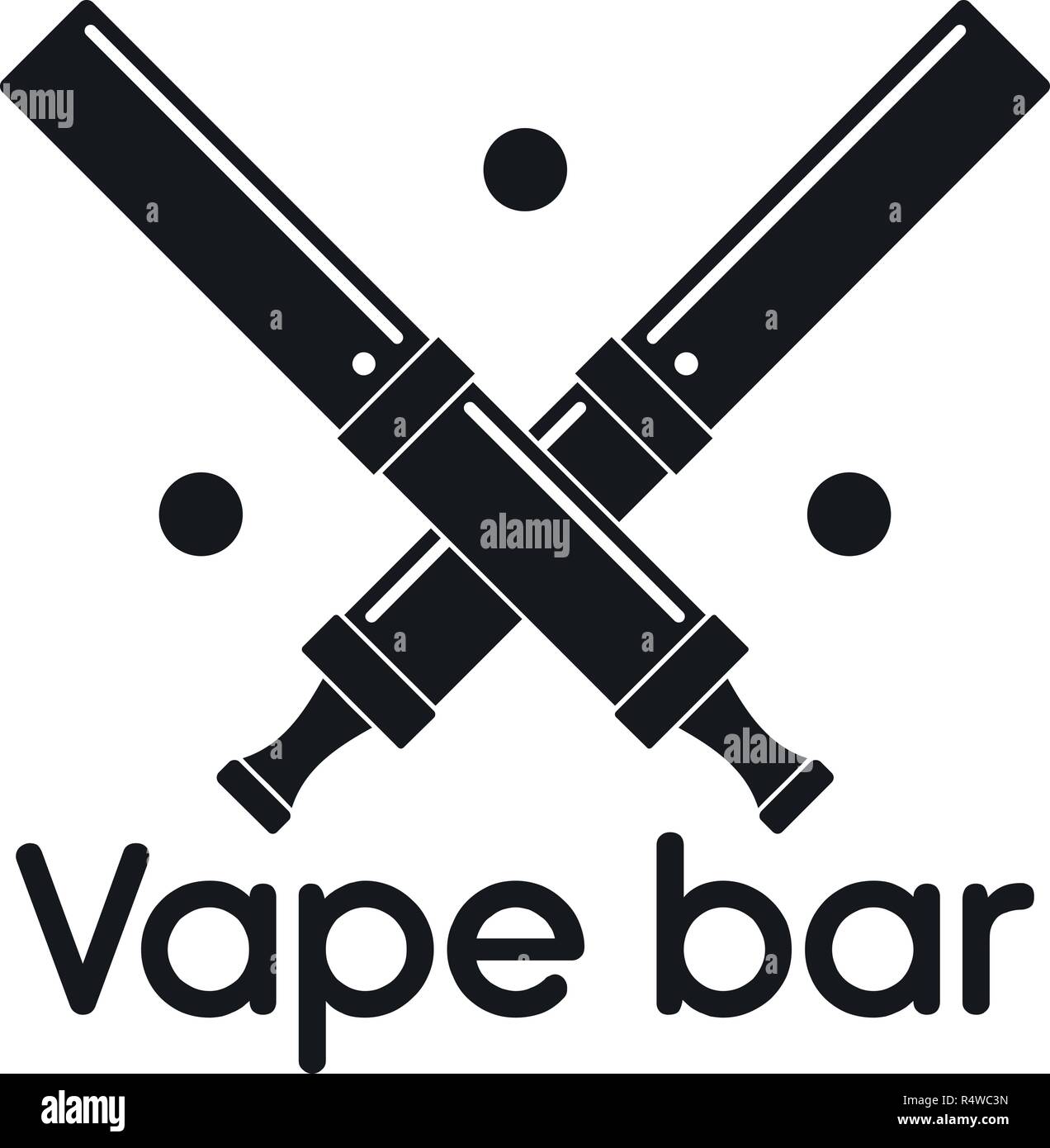 Trendy vape bar logo. Simple illustration of trendy vape bar vector ...