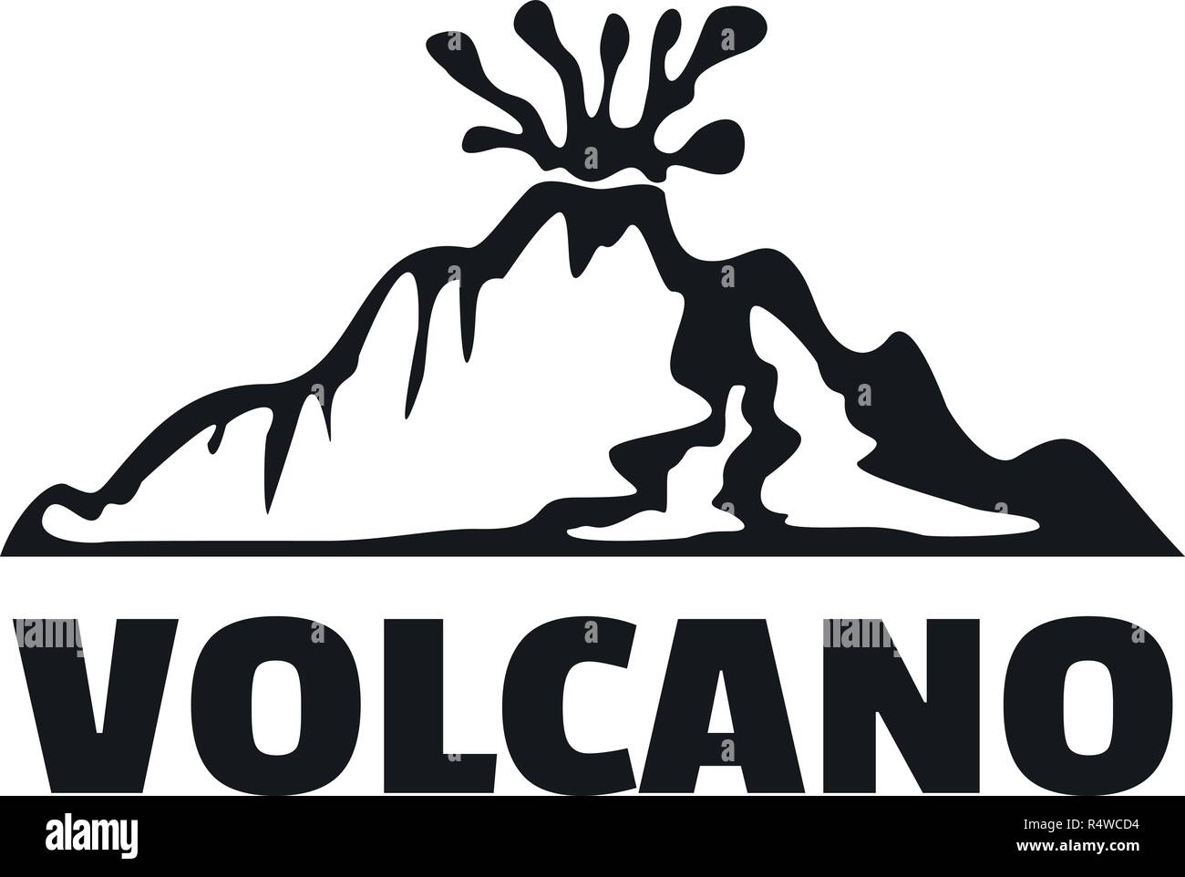 Volcano logo. Simple illustration of volcano vector logo for web design ... Volcano logo. Simple illustration of volcano vector logo for web design ...