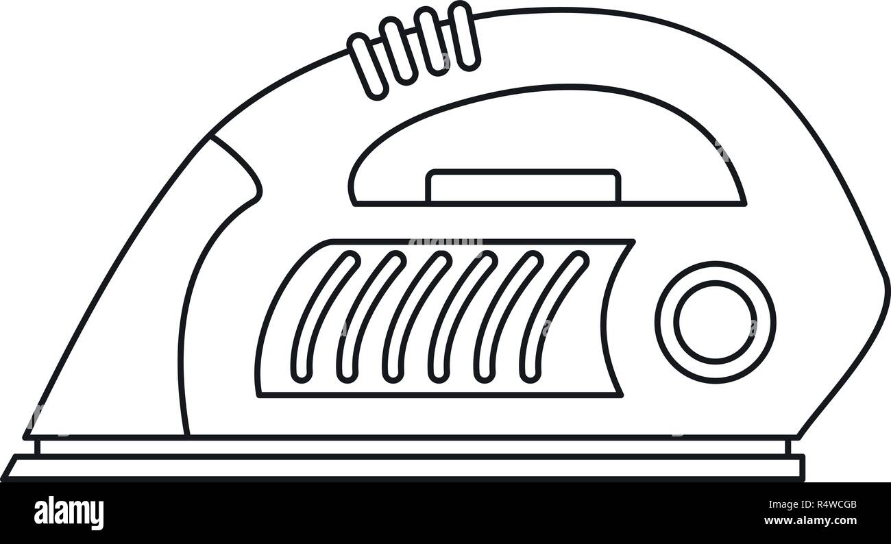 Iron icon. Outline iron vector icon for web design isolated on white ...