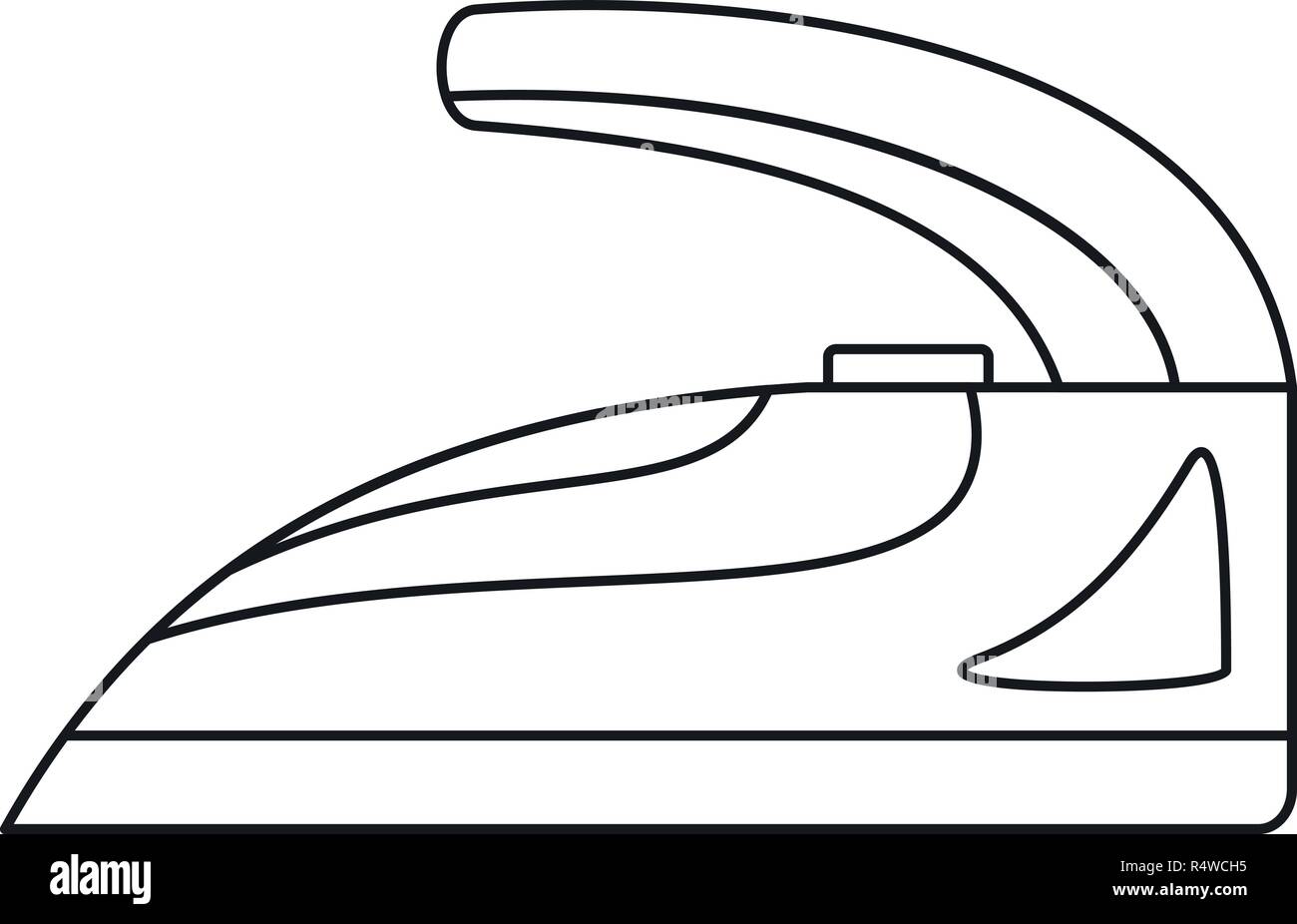 Steel iron icon. Outline steel iron vector icon for web design isolated ...