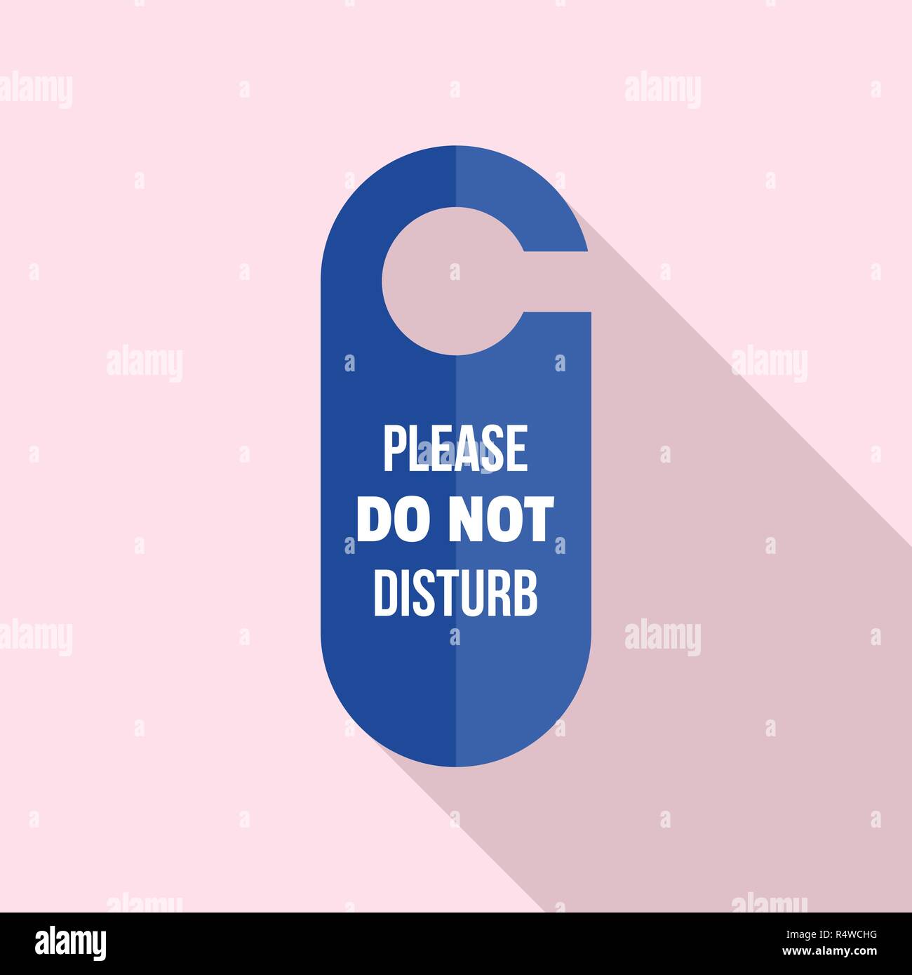 Do not disturb hanger tag icon. Flat illustration of do not disturb ...