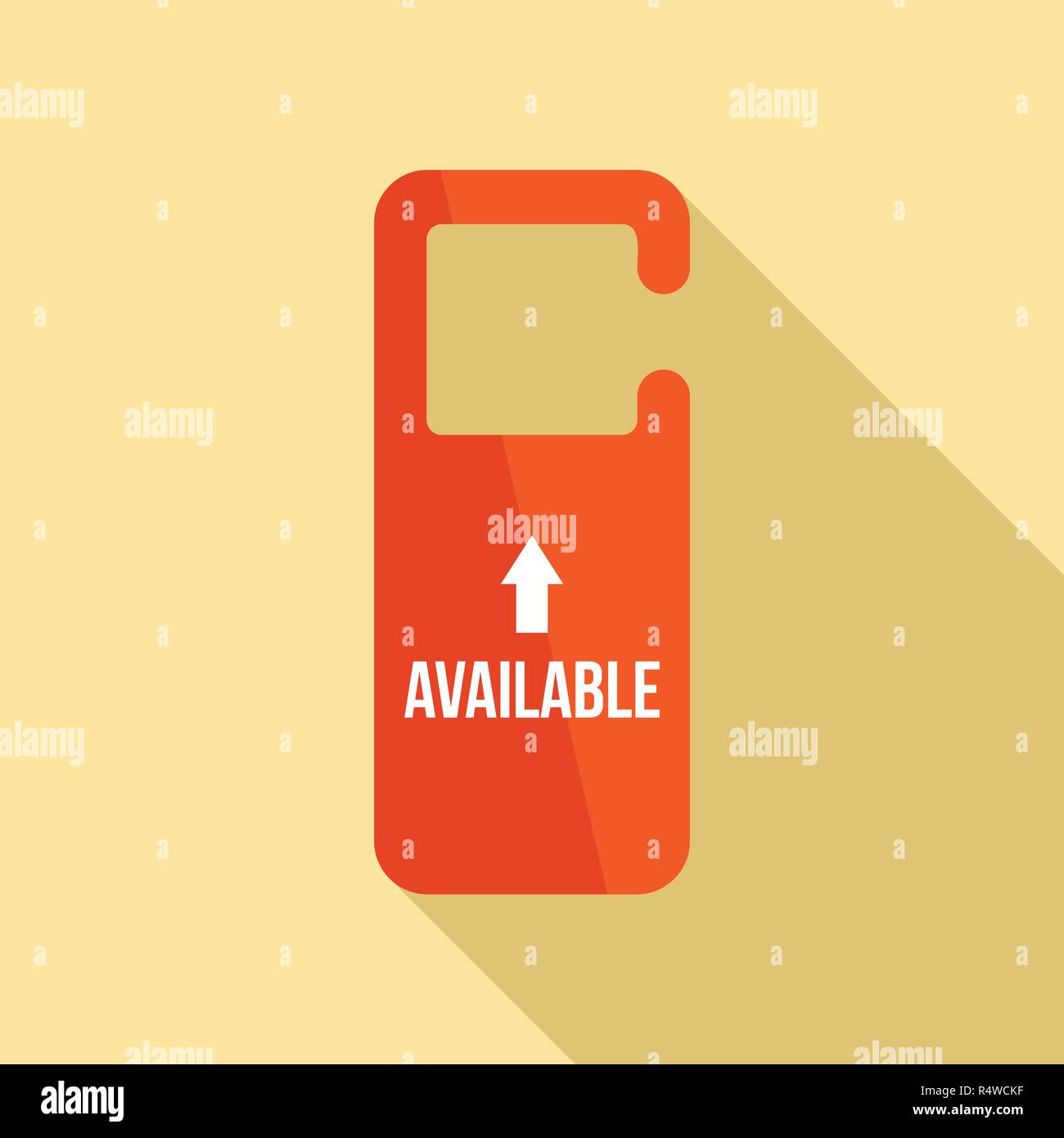 Available door tag icon. Flat illustration of available door tag vector ...