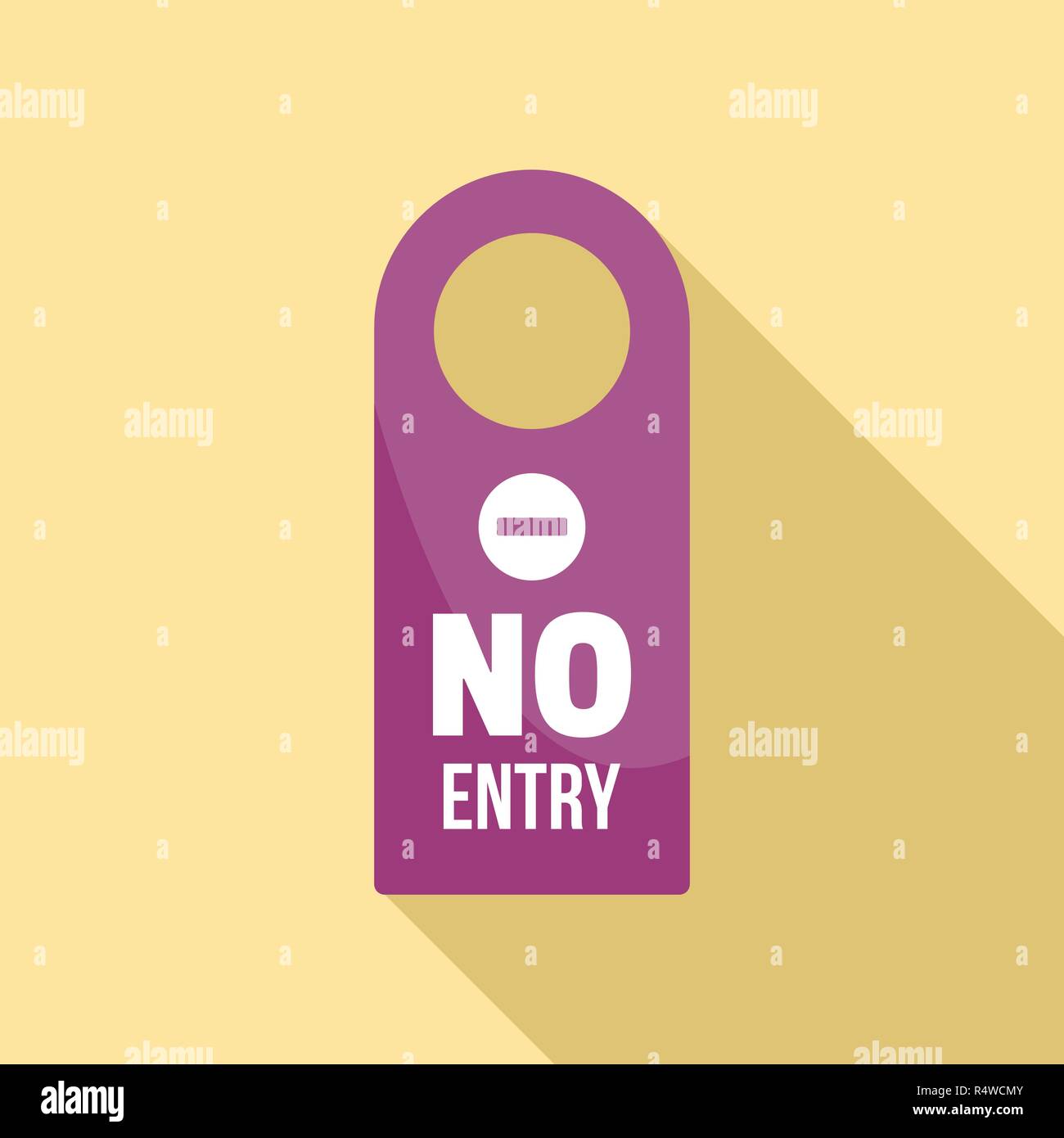No entry label icon object hi-res stock photography and images - Alamy