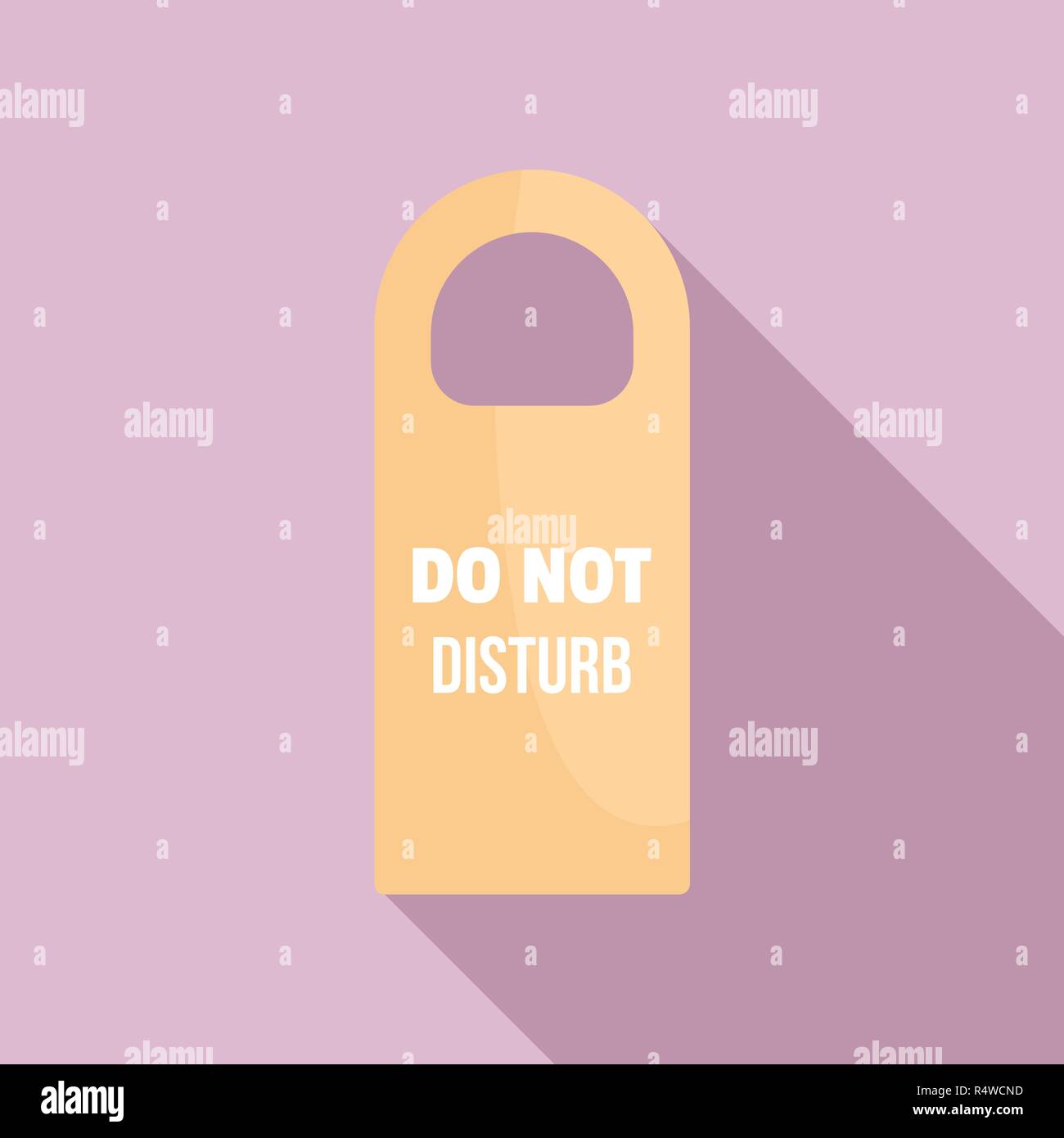 Do not disturb room tag icon. Flat illustration of do not disturb room ...