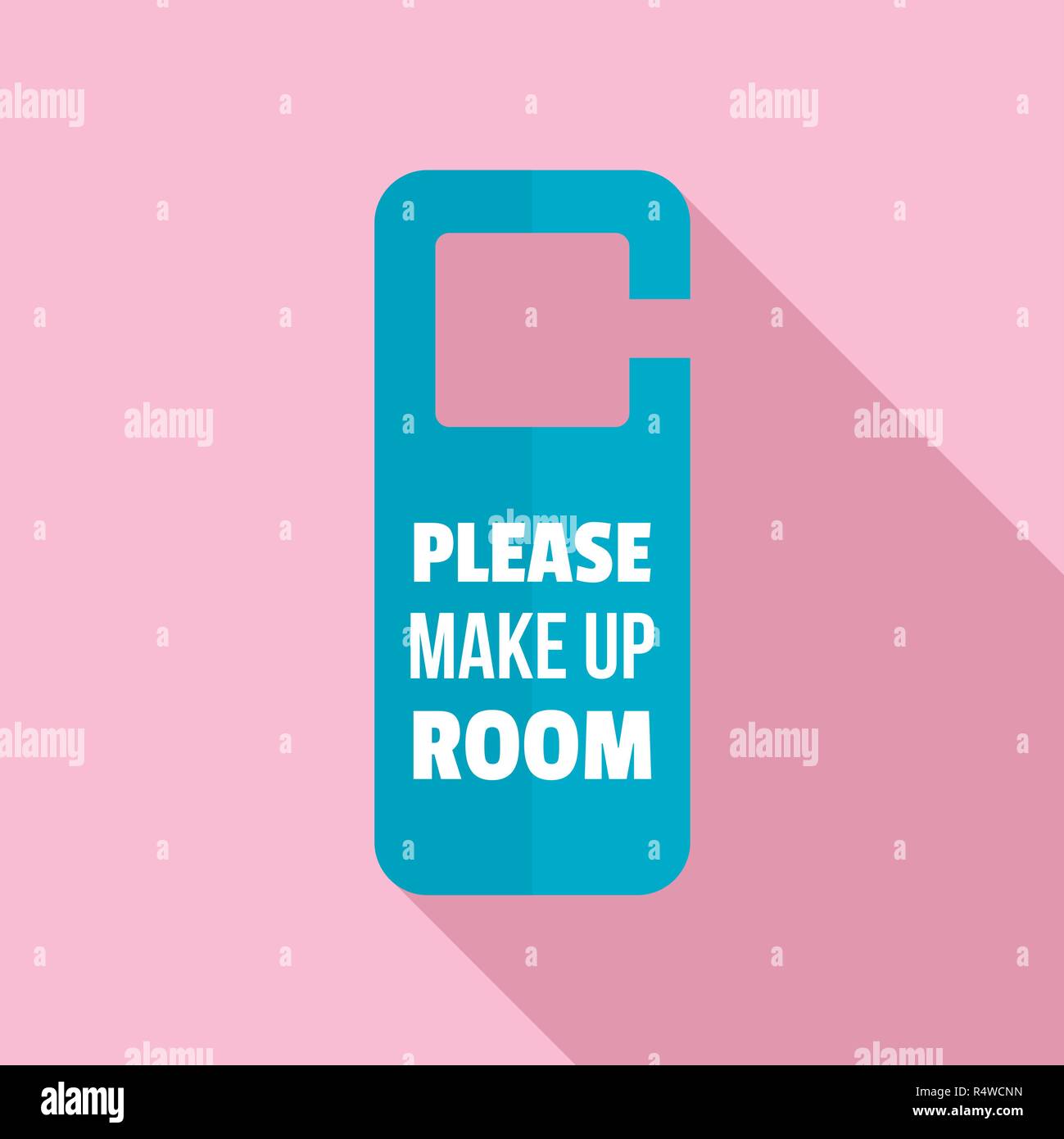 Please make up room hanger icon. Flat illustration of please make up ...