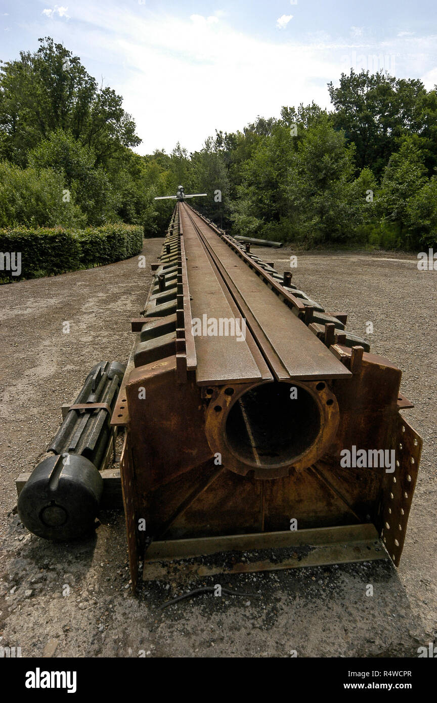 The Nazi V1 rocket launching pad at the La Coupole underground concrete ...