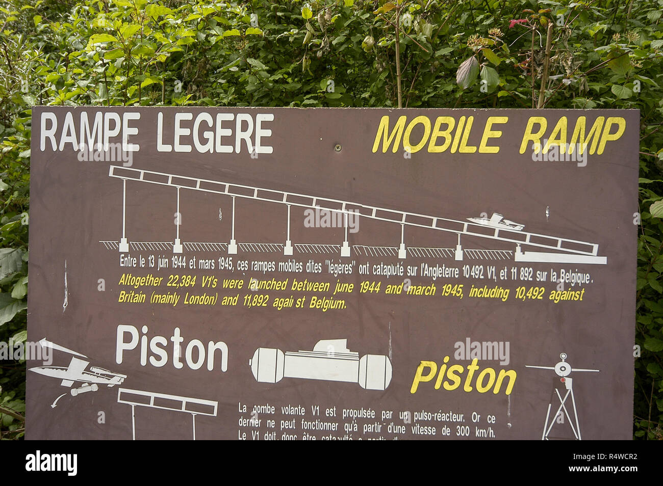 The Nazi V1 rocket launching pad at the La Coupole underground concrete ...