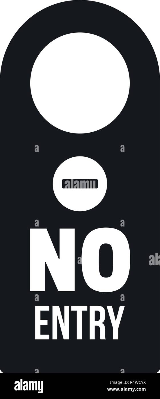 No entry room tag icon. Simple illustration of no entry room tag vector ...