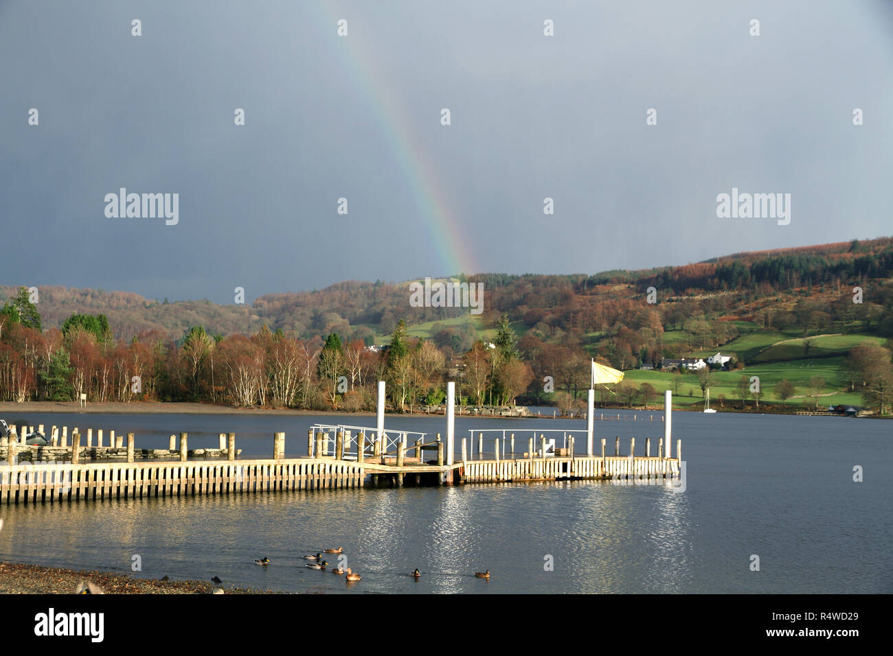Sunset lake coniston jetty hi-res stock photography and images - Alamy