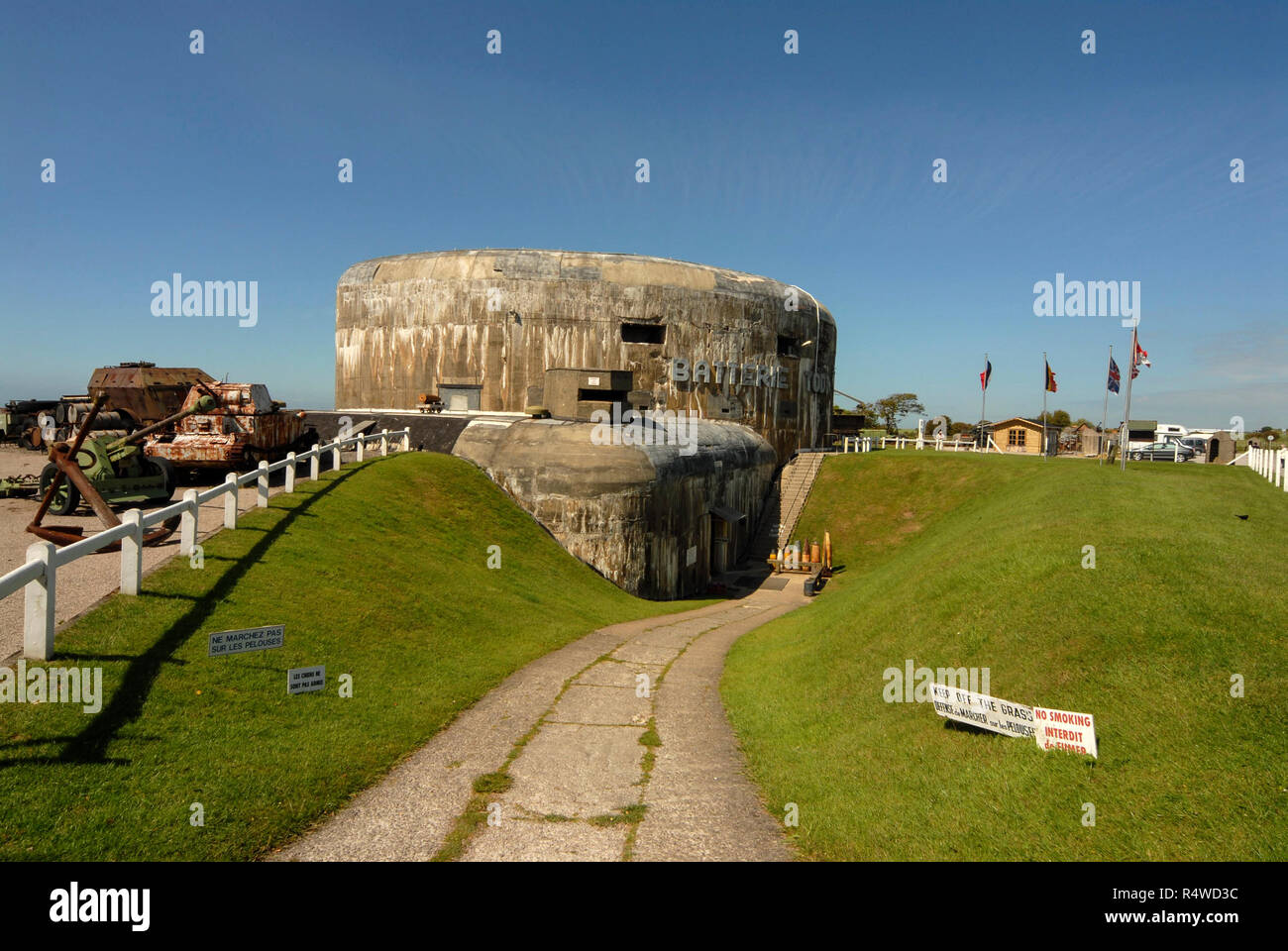 Batterei Todt, a massive concrete bunker. It was part of the Atlantic ...