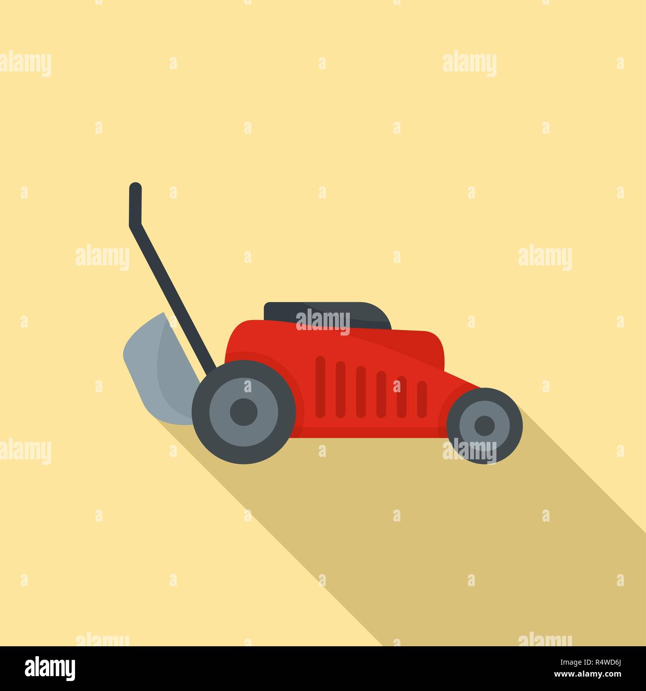 Grass cut machine icon. Flat illustration of grass cut machine vector ...