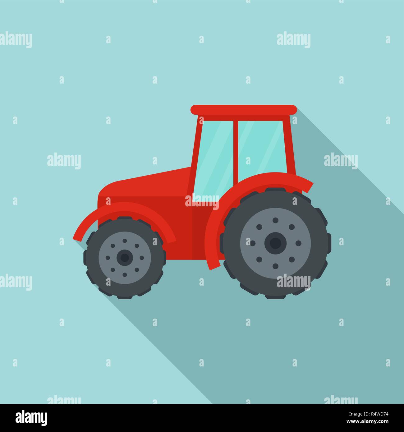 Farm tractor icon. Flat illustration of farm tractor vector icon for ...