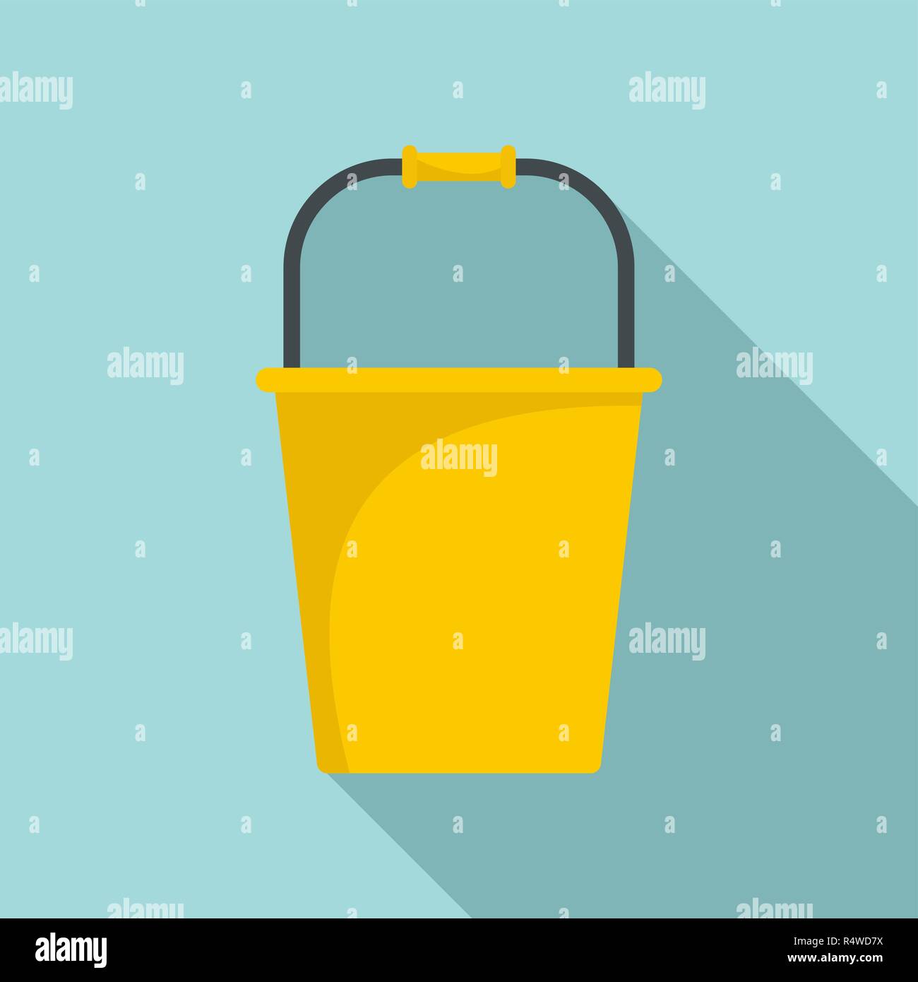 Garden bucket icon. Flat illustration of garden bucket vector icon for ...