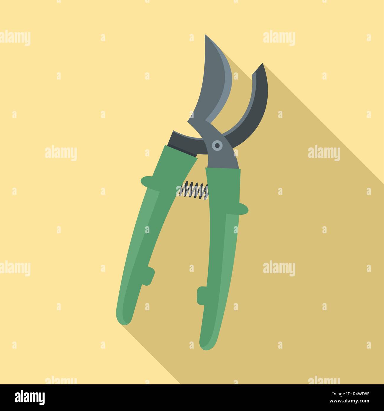 Farm secateurs icon. Flat illustration of farm secateurs vector icon ...
