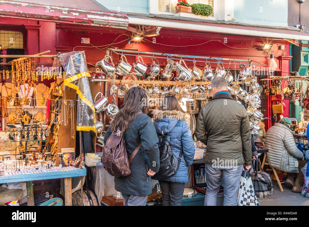 A view at Portobello Road Market Stock Photo - Alamy